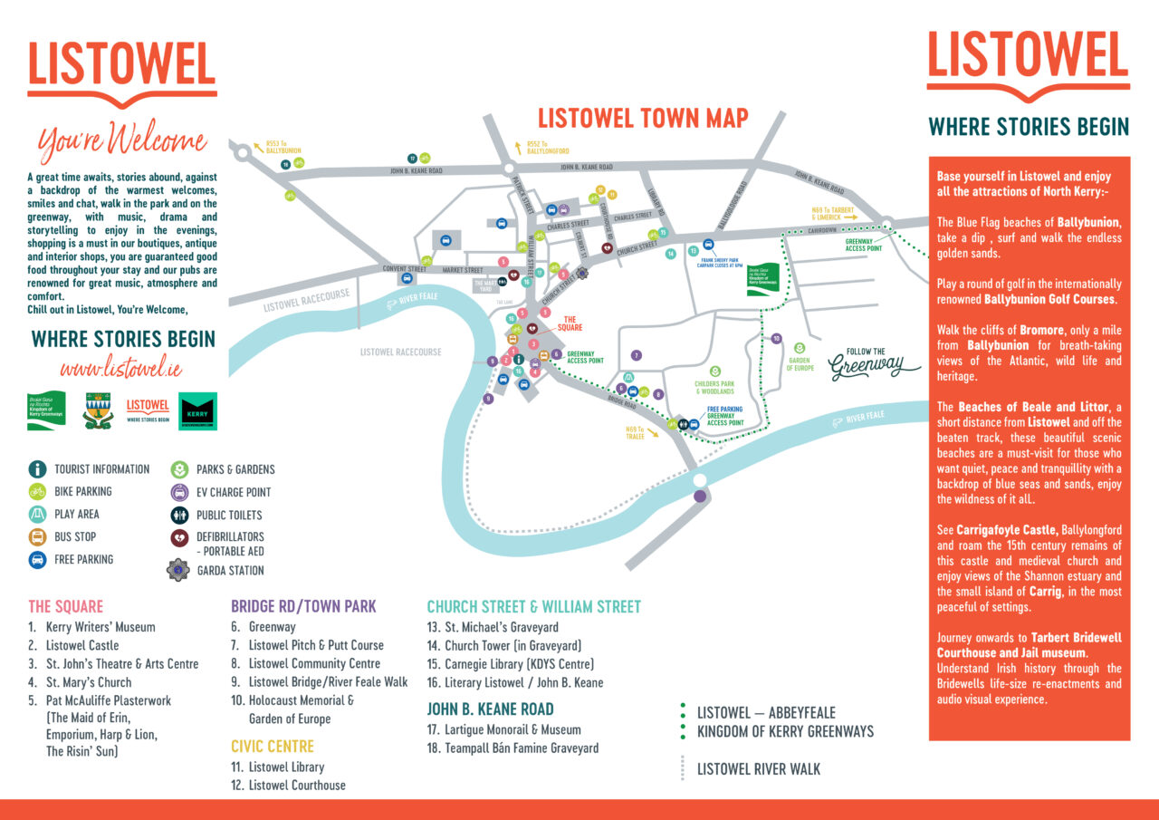Explore Listowel Town Map | Illustrated by Amy Sheehy